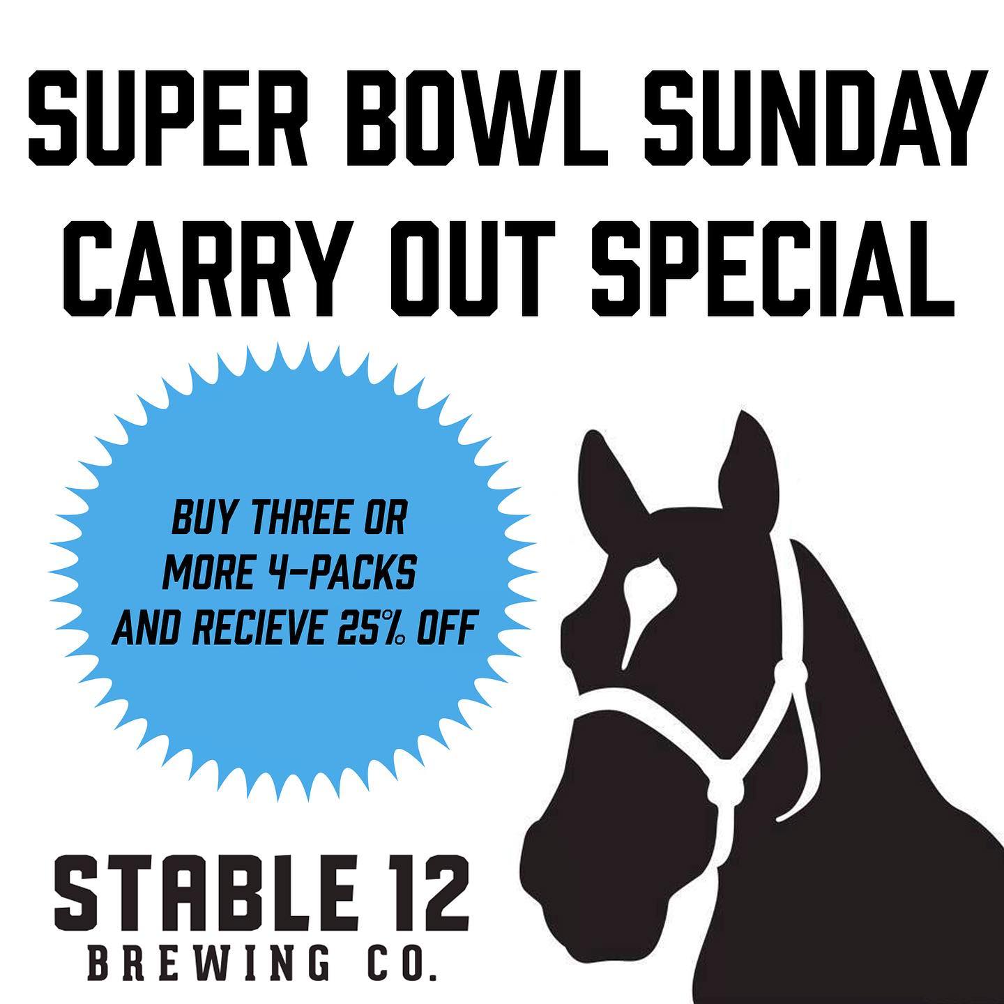 🏈SUPER BOWL SUNDAY🏈 - Stable 12 Brewing Company