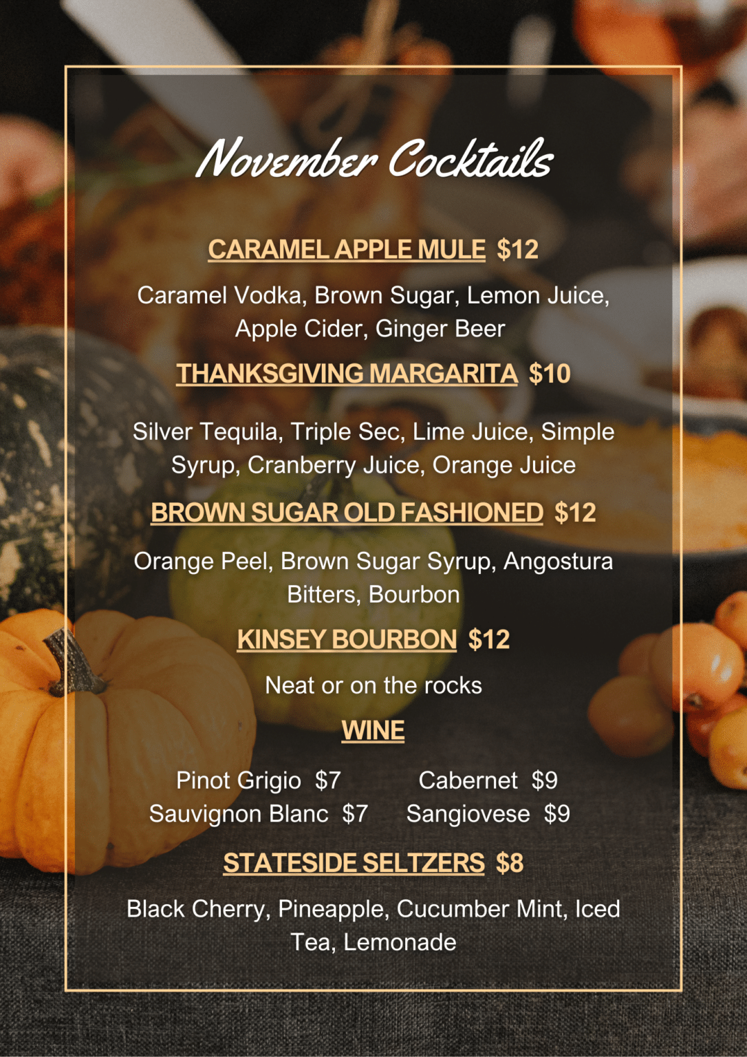 Menu - Stable 12 Brewing Company